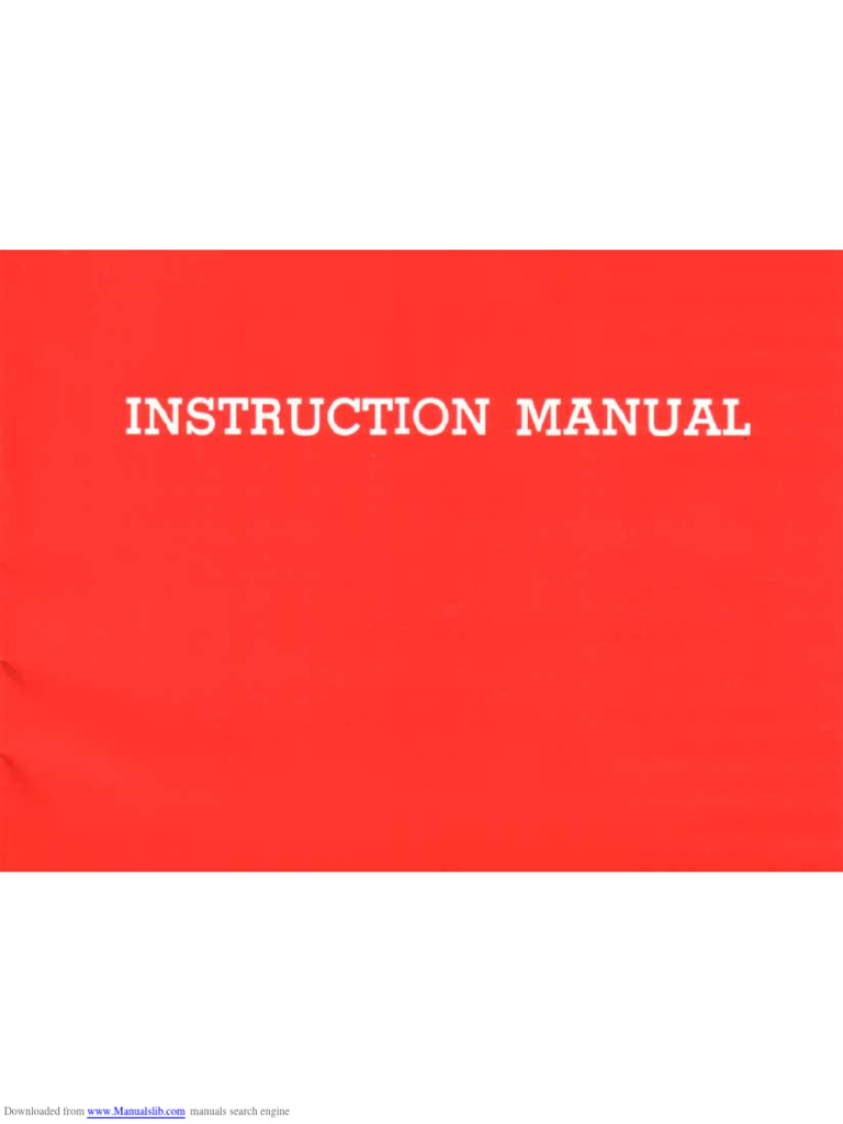 Riccar R200 Sewing Machine Instruction Manual | PDF