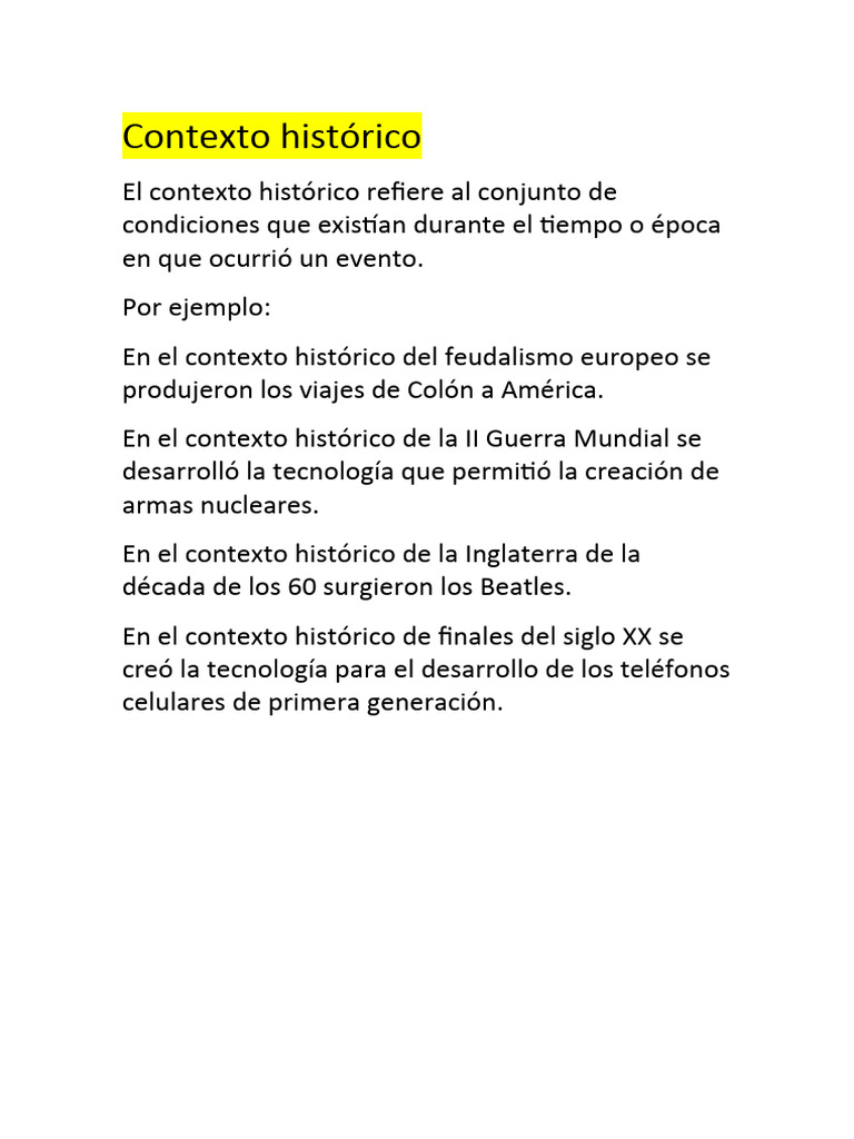 Trabajo de Literatura Contexto Historico | PDF | Sociedad | Dinero