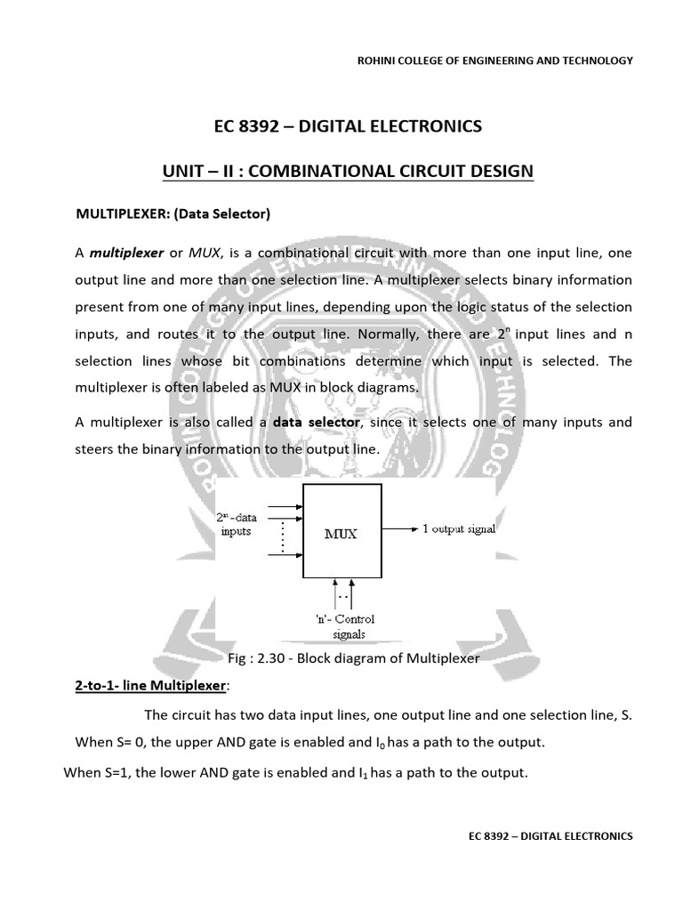 Bolean Implementation Using Mux | PDF | Logic | Computer Engineering