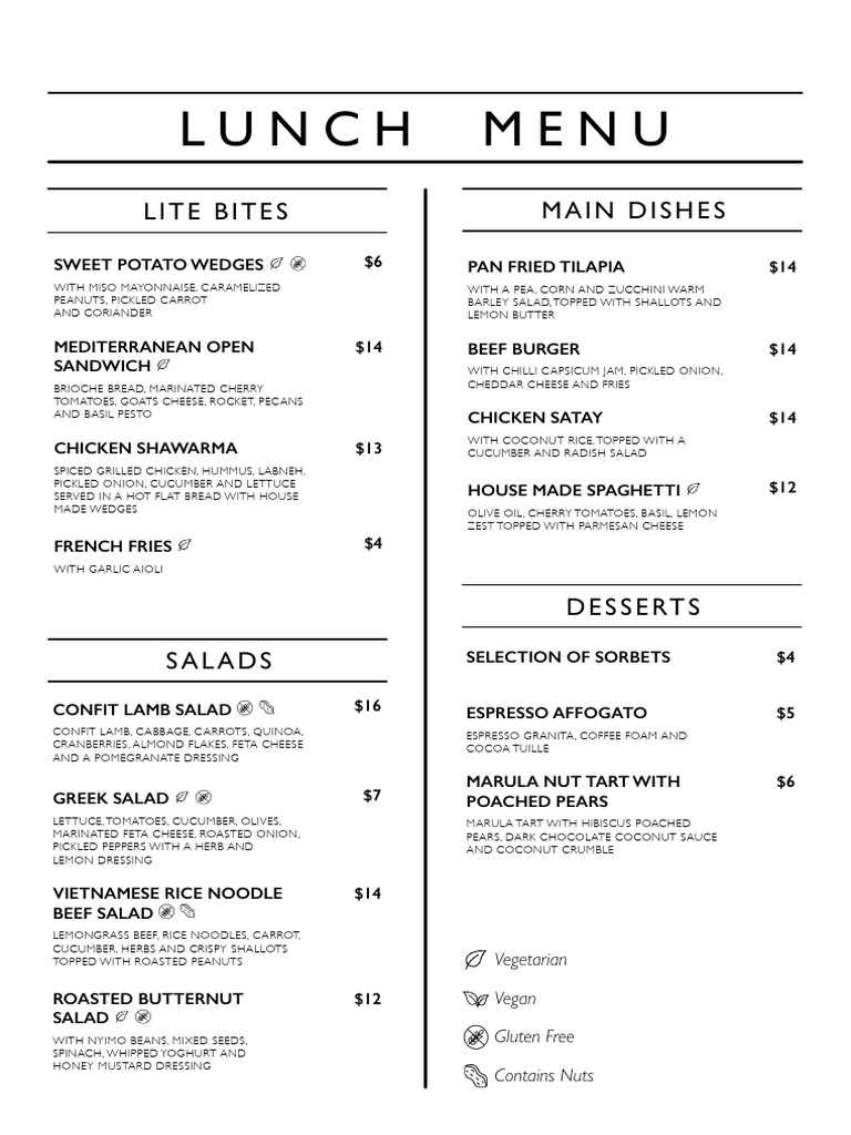 PRH Lunch Menu | PDF | Salad | Pickling