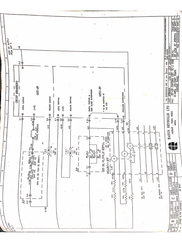 Circuit Breaker Drawing | PDF
