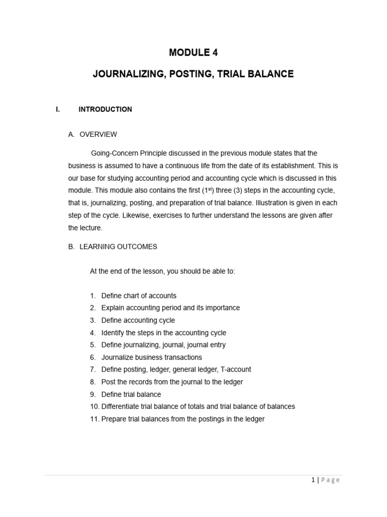 AC 1&2 Module 4 | PDF | Debits And Credits | Business Economics