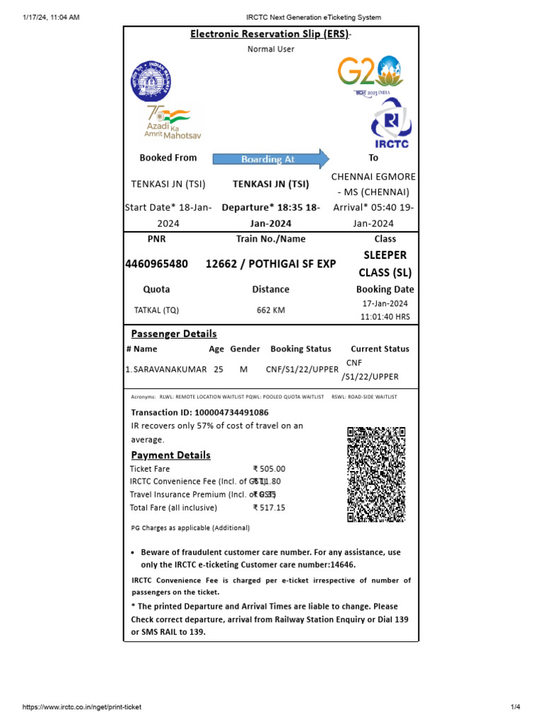 IRCTC Next Generation Eticketing System | PDF | Identity Document ...