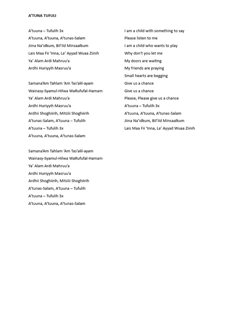 Atuna Tufuli | PDF