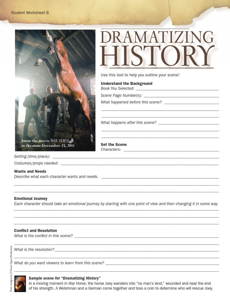 War Horse Worksheet B | PDF