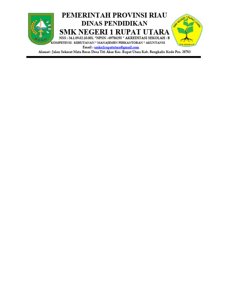 Kop Surat SMKN 1 Ru-1 | PDF