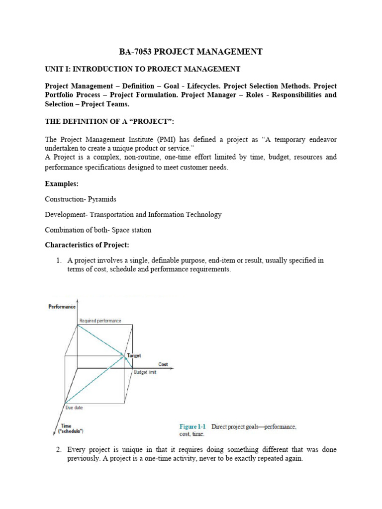 Unit 1and 2 Int To PM | PDF | Net Present Value | Project Management