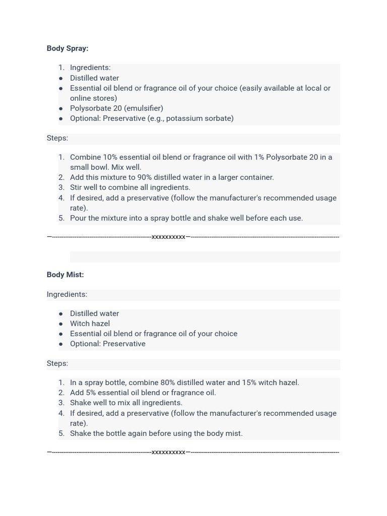 A Complete Guide On Perfume Formulations - PDF | PDF | Perfume | Toiletry