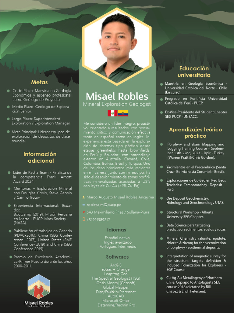 CV Marco Misael Robles 2024 | PDF | Ciencias fisicas | Geografía