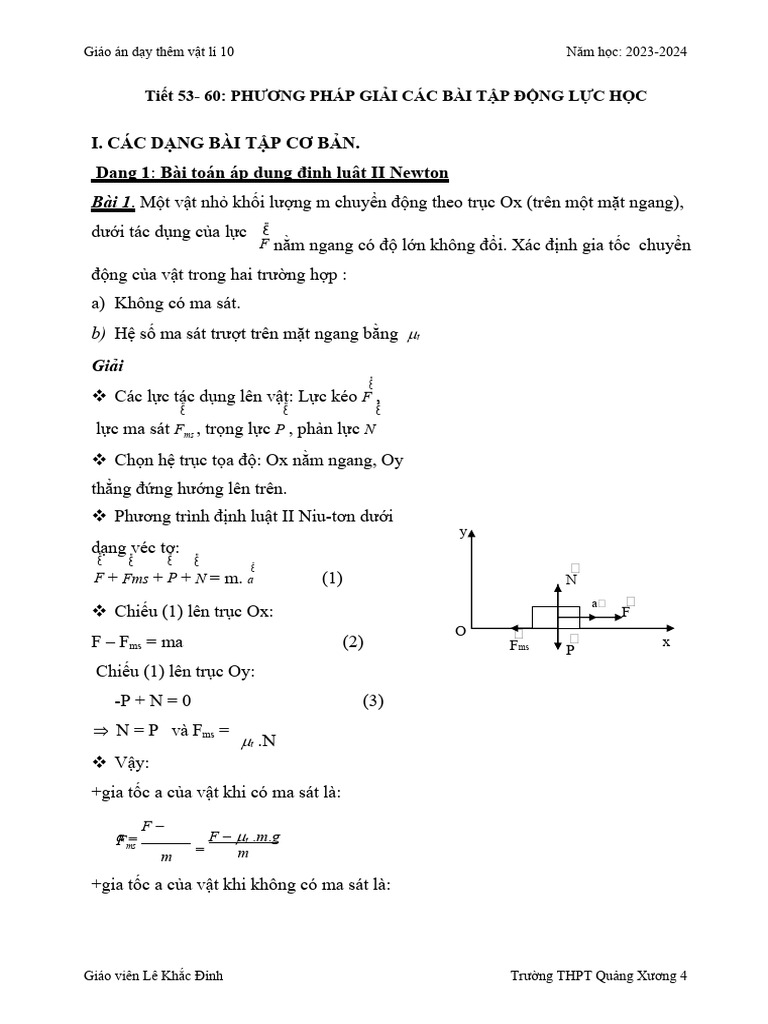 Phuong Phap Giai Bai Tap Dong Luc Hoc | PDF