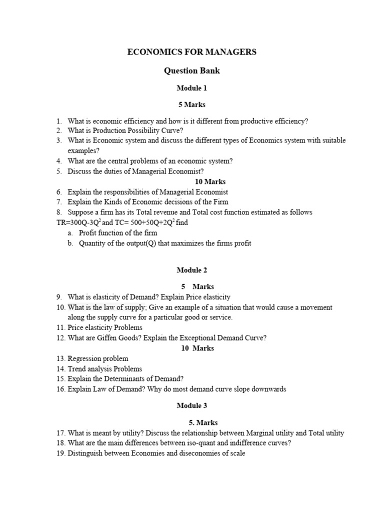 Question Bank | Download Free PDF | Price Discrimination | Monopoly