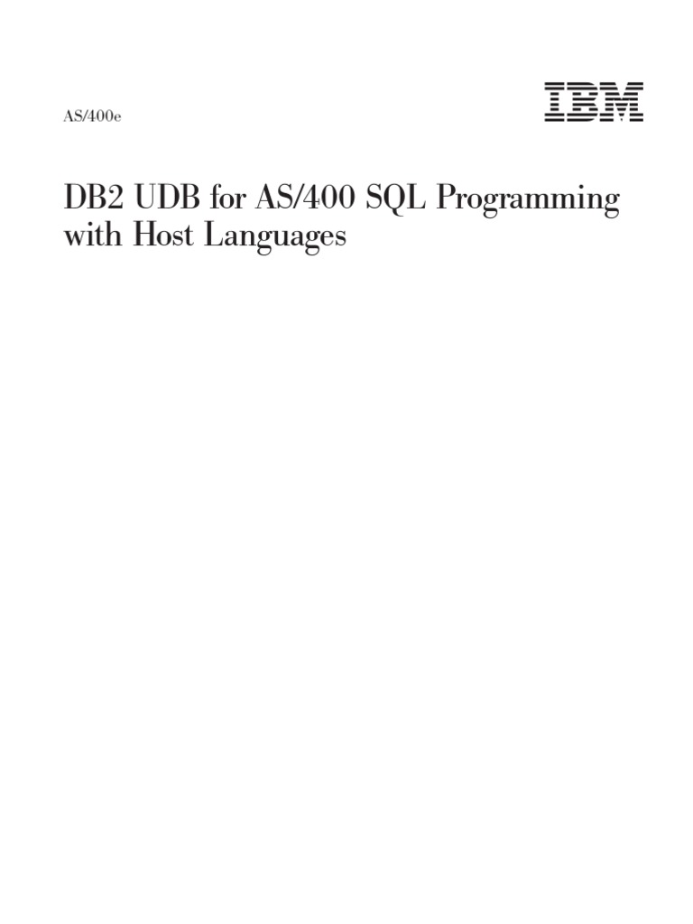 SQL | PDF | Ibm Rpg | Ibm System I