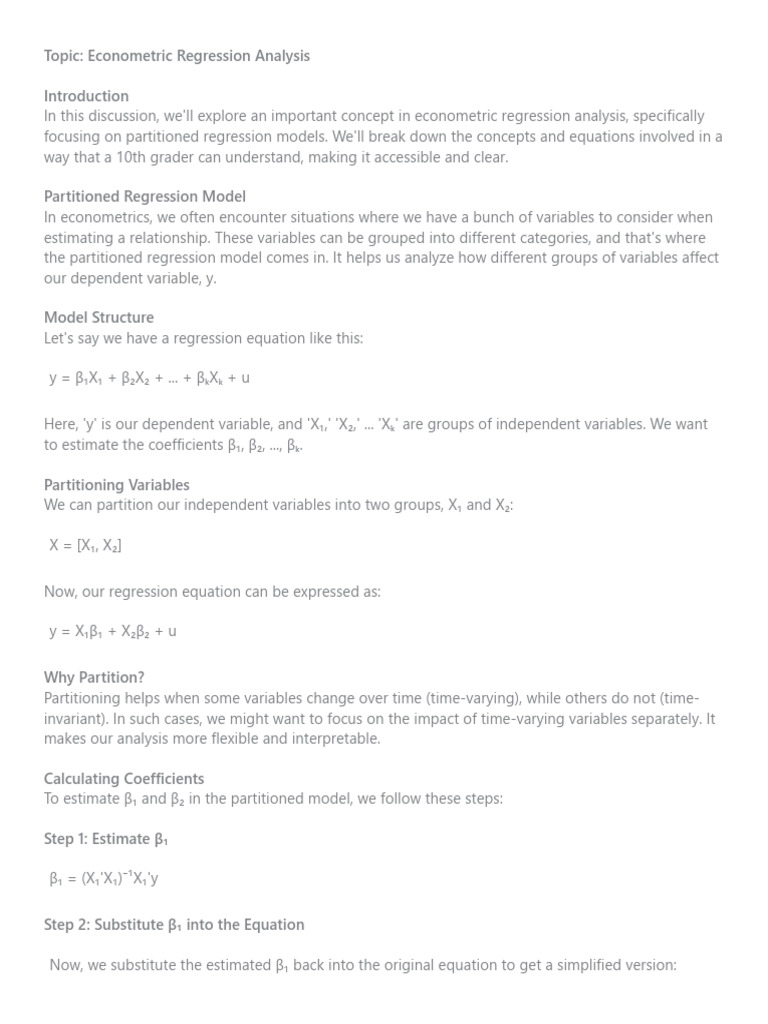 Econometrics II Week 3 Summary | PDF | Estimator | Bias Of An Estimator