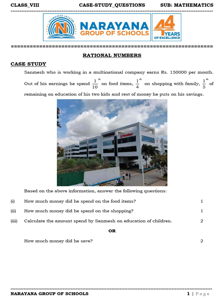 03 Cbse Class Viii Case-Study Questions | PDF | Shape | Mathematics