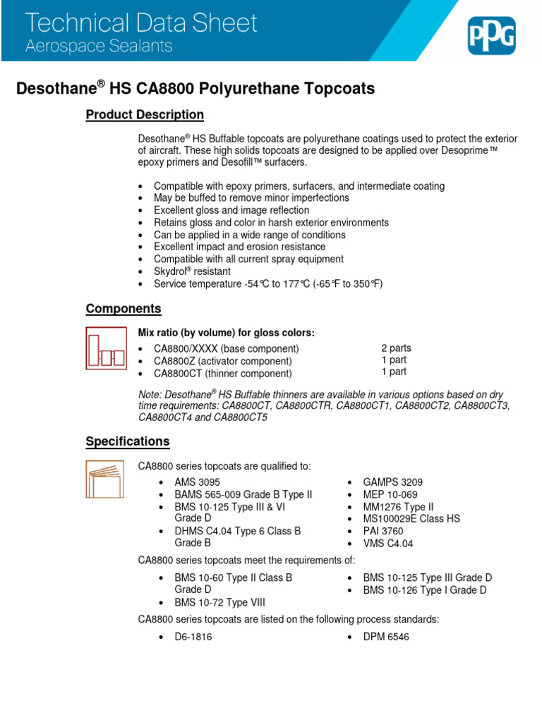 CA8800 Polyurethane Topcoat Series | PDF | Physical Sciences | Materials