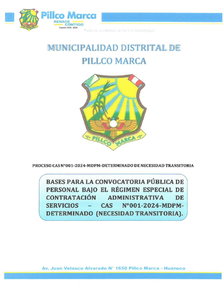 Comvocatoria Pillco Marca | PDF