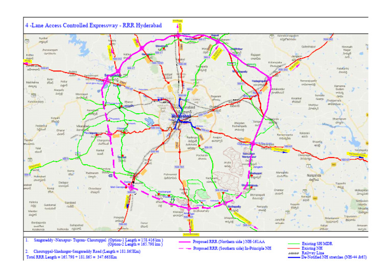 4 - Lane Access Controlled Expressway - RRR Hyderabad | PDF