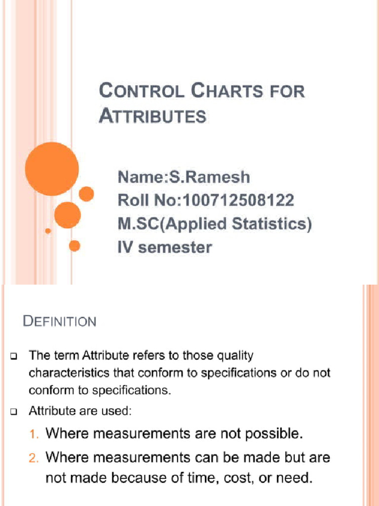 Control Chart For Attributes | PDF