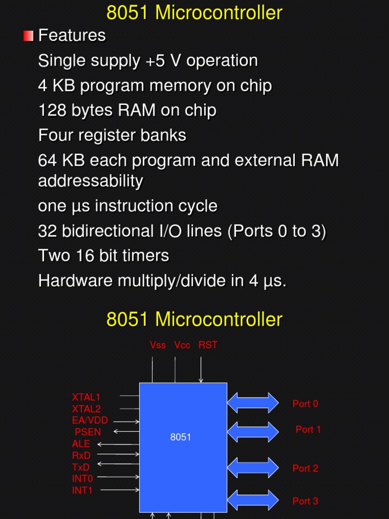 8051 Microcontroller Overview | PDF | Instruction Set | Microcontroller
