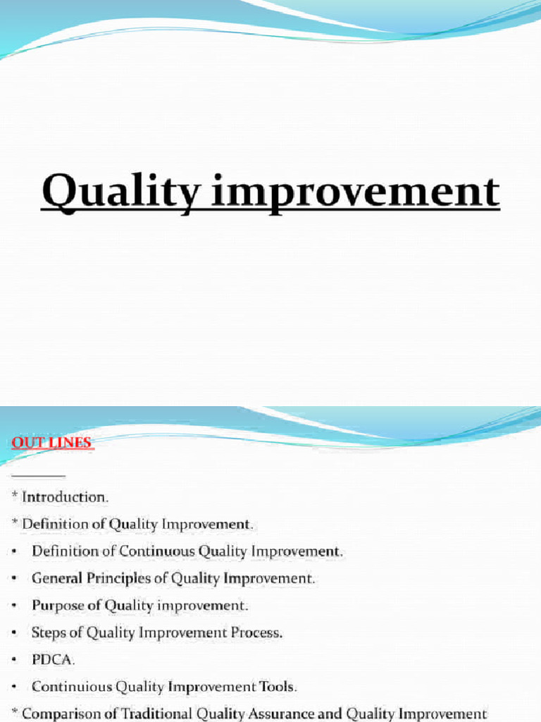 Qaulity Improvement | PDF