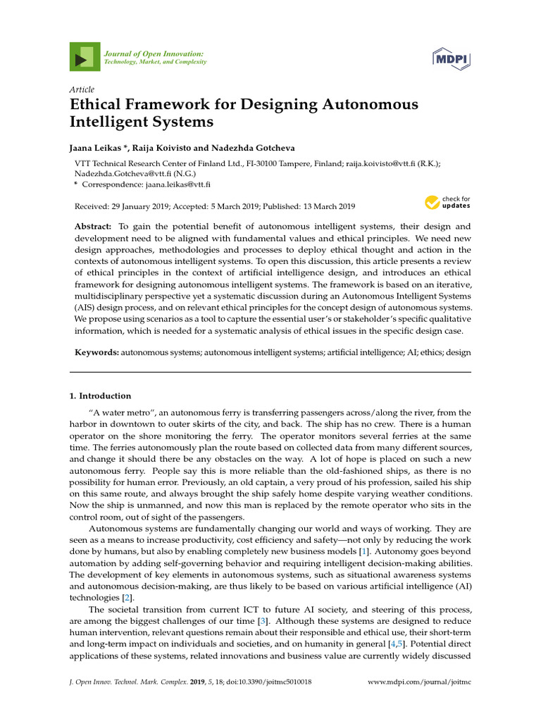Ethical Framework For Designing Autonomous Intelli | PDF | Artificial Intelligence ...