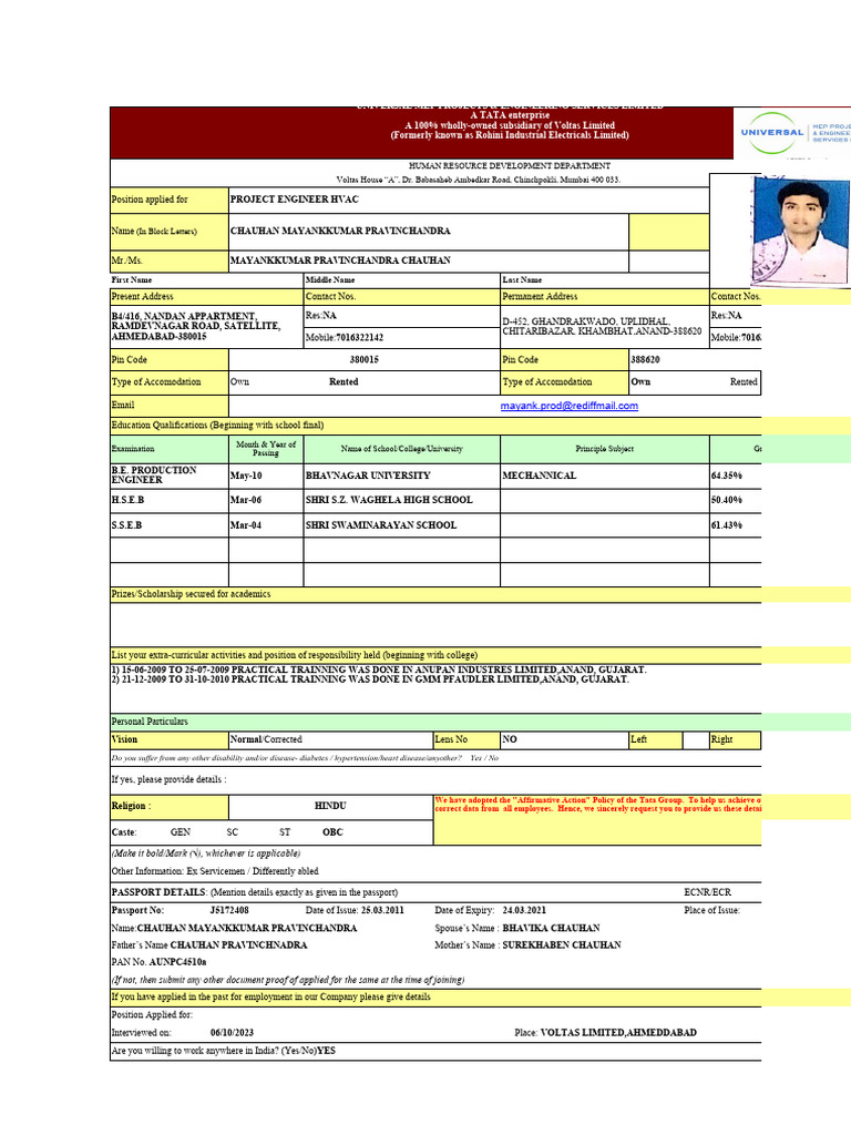 HR 2 Form | PDF | Employee Benefits