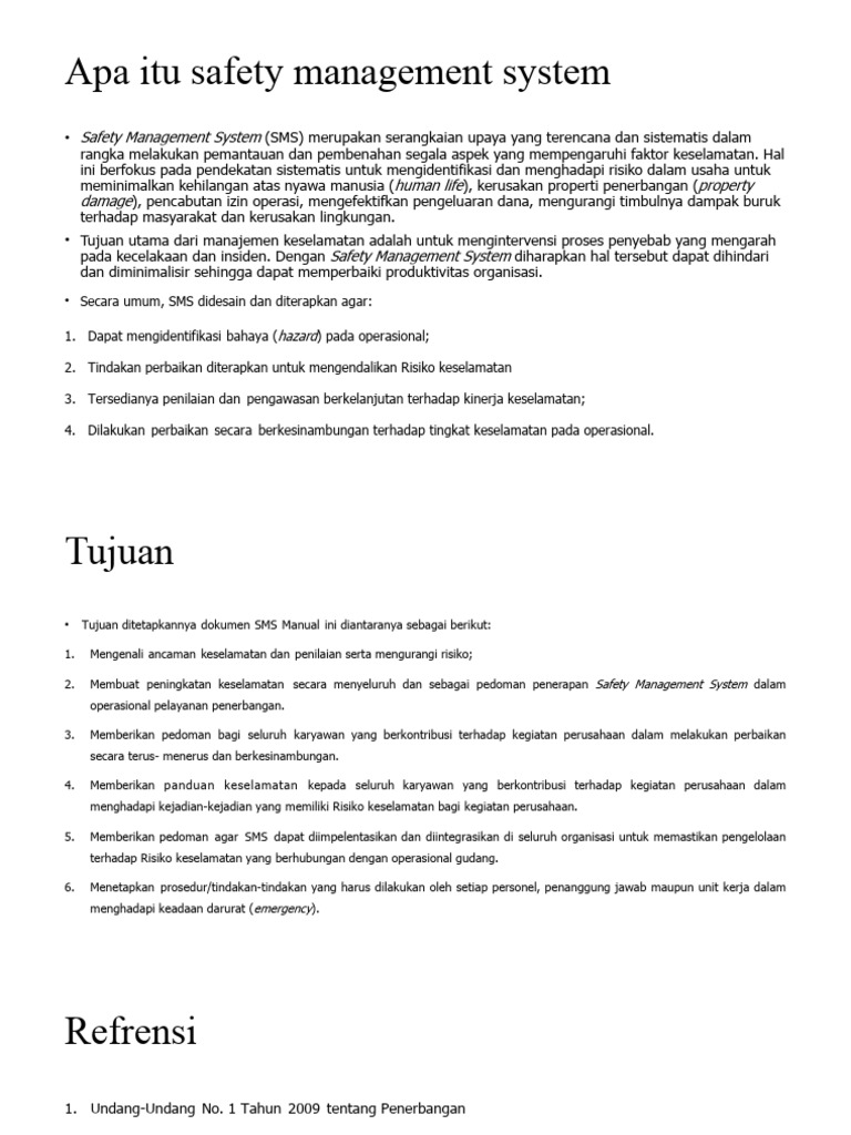 Apa Itu Safety Management System | PDF