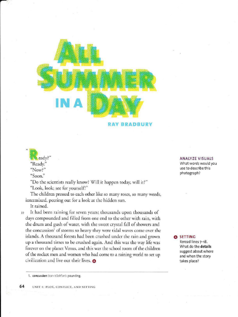 All Summer in A Day PDF | PDF