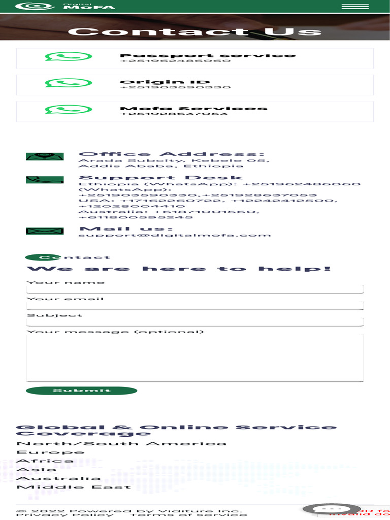 Contact Us - Ministry of Foreign Affairs 2 | PDF