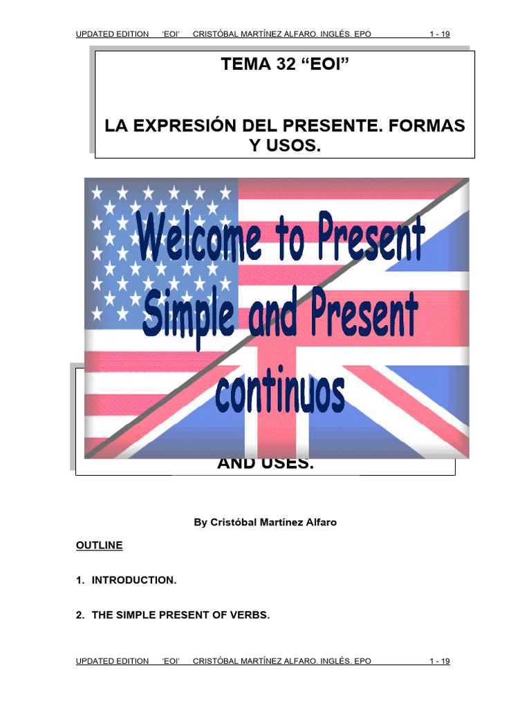 Tema 32 EOI | PDF | Verb | Grammatical Tense