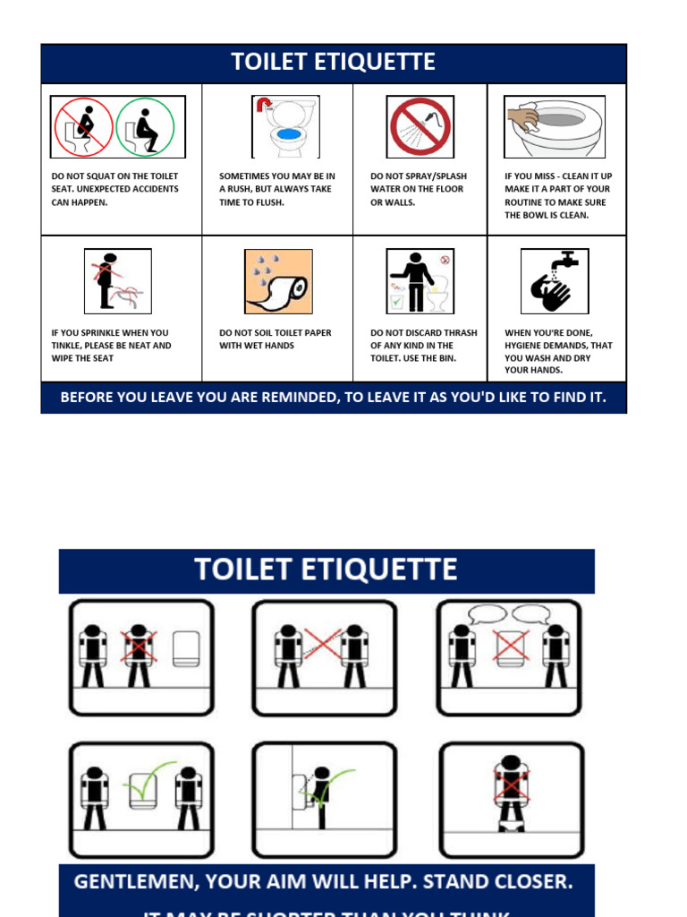 Toilet Etiquette | PDF