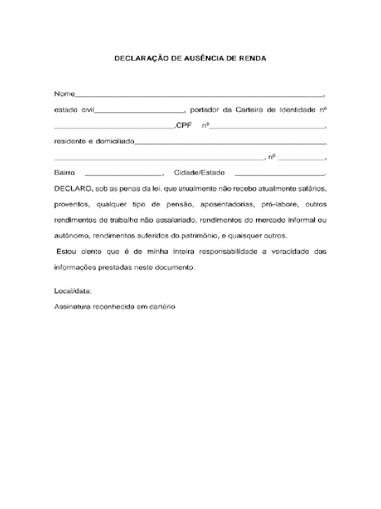 Modelo de Declaração de Renda | PDF