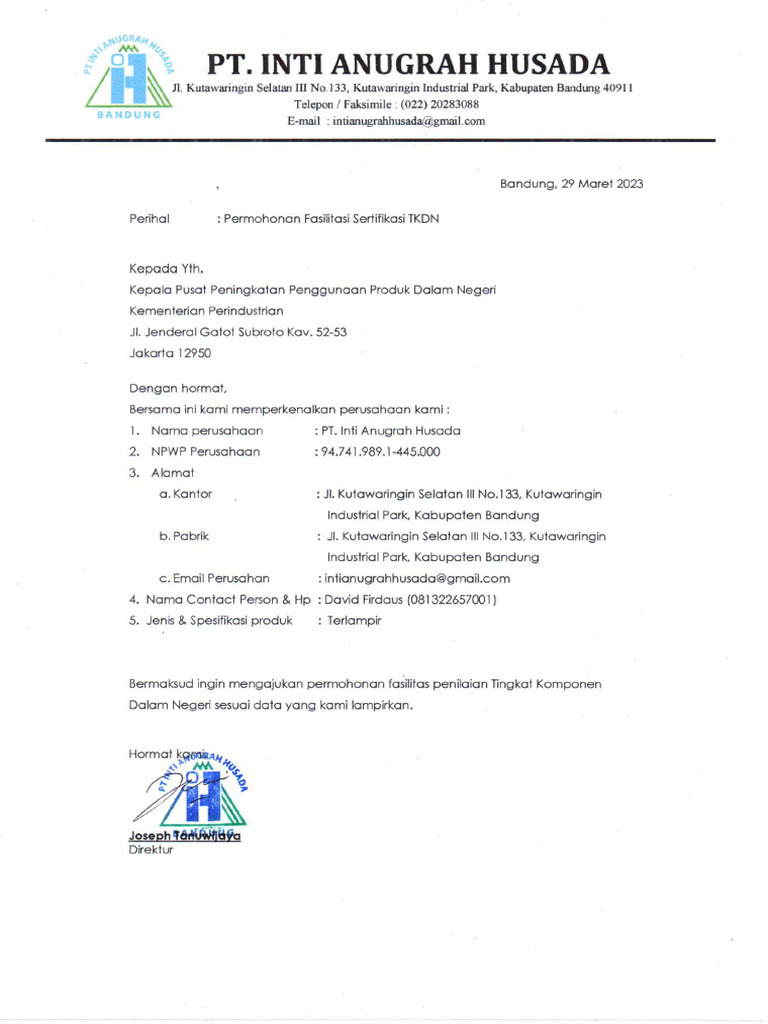 Formulir TKDN - Merged | PDF