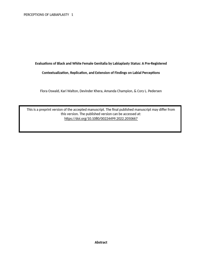 Manuscript | PDF | Labia