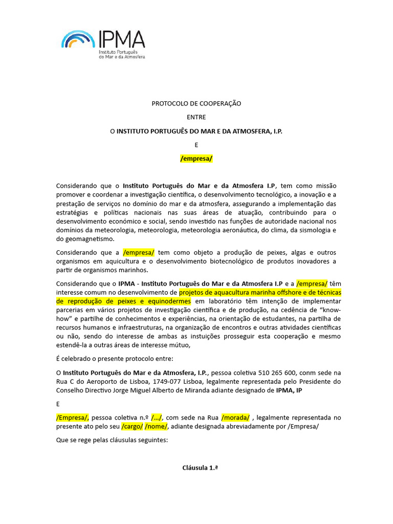 Protocolo IPMA | PDF | Direito | Ciências e Matemática