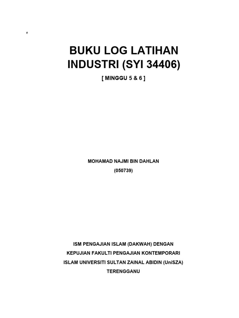 Buku Log Minggu 3&4 | PDF