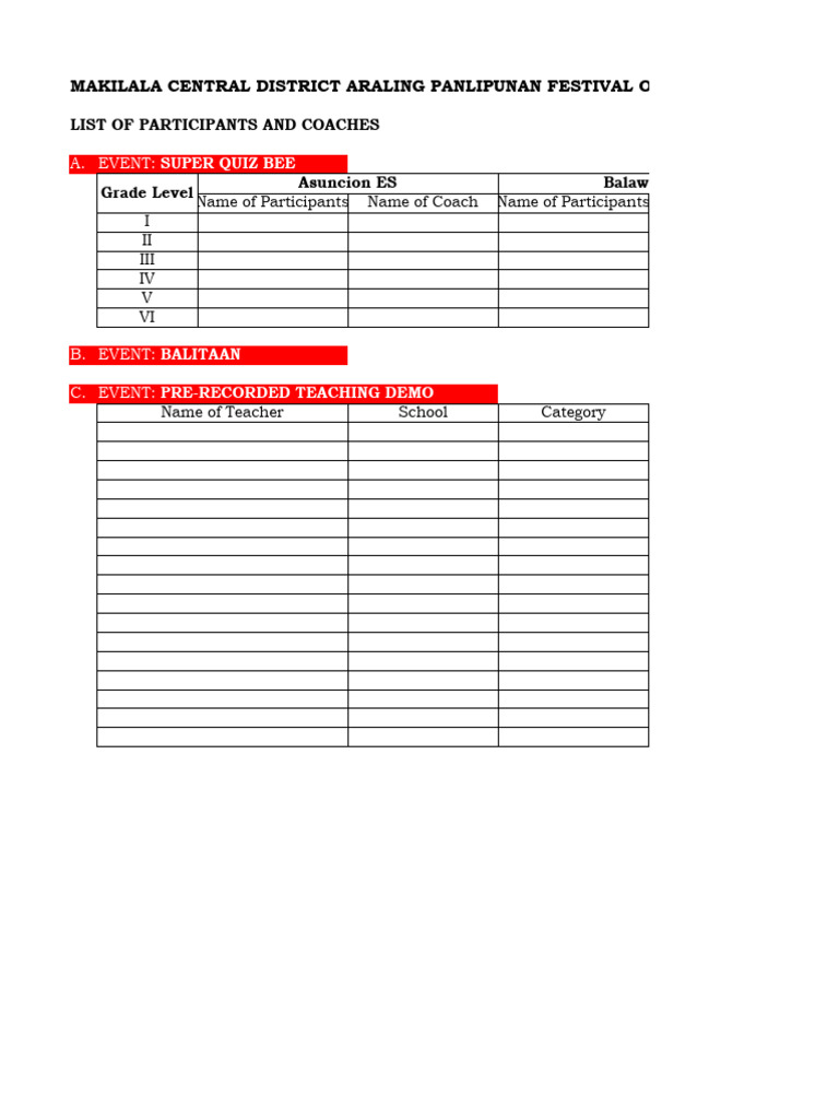 MCD Official List of Participants of AP FOT 2024 | PDF