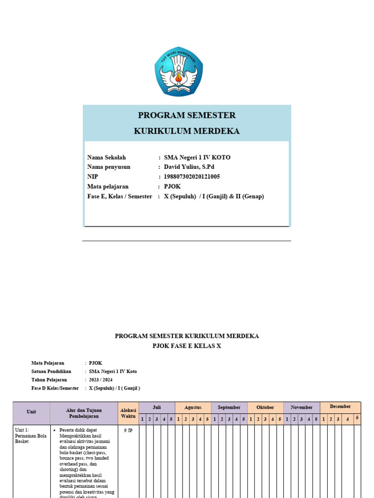 PROMES Kurikulum Merdeka | PDF