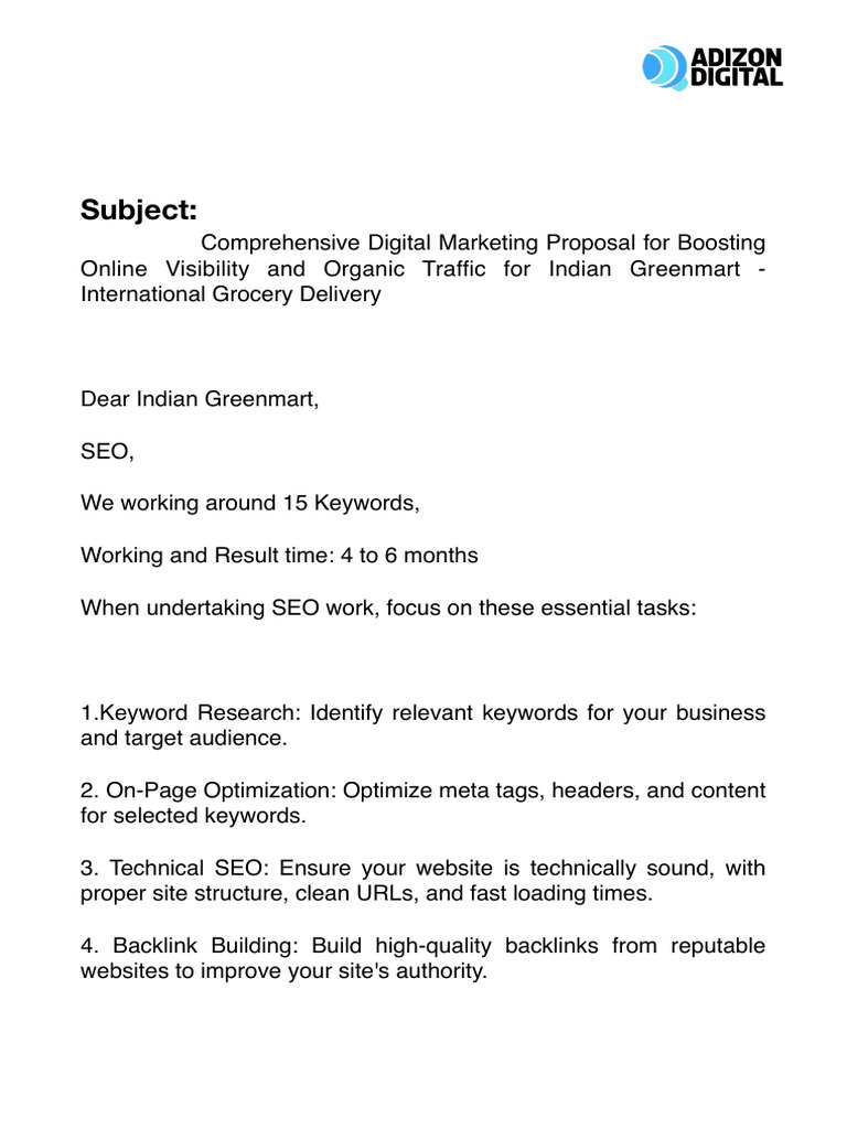 Digital Marketing Quotation | PDF | Search Engine Optimization ...