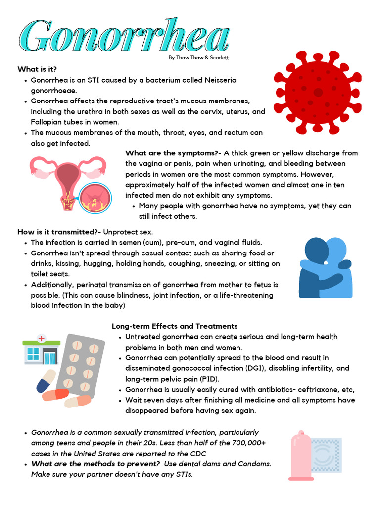 Gonorrhea | PDF | Sexually Transmitted Infection | Epidemiology