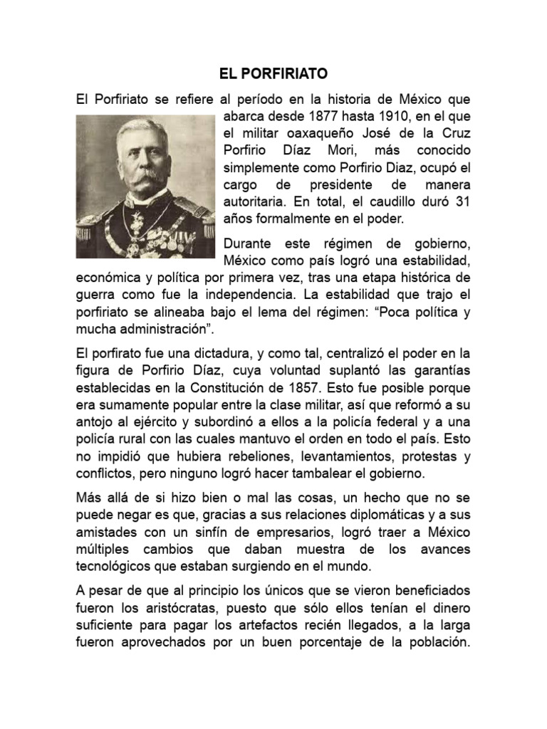 El Porfiriato | PDF | México