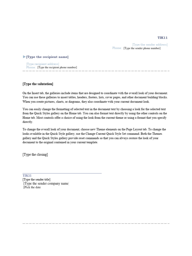 Template Surat | PDF