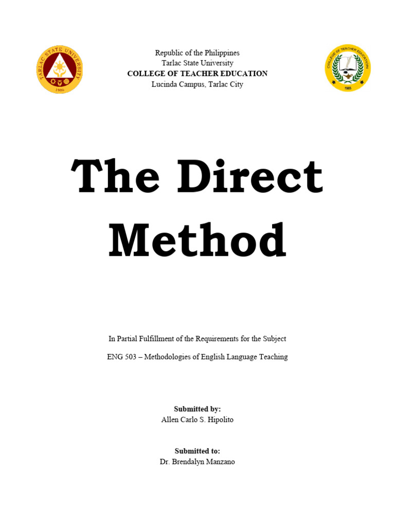 The Direct Method | PDF | Second Language | Language Education