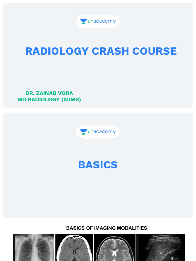 Radiology Crash Course Part 1 | PDF | Medical Ultrasound | Angiography