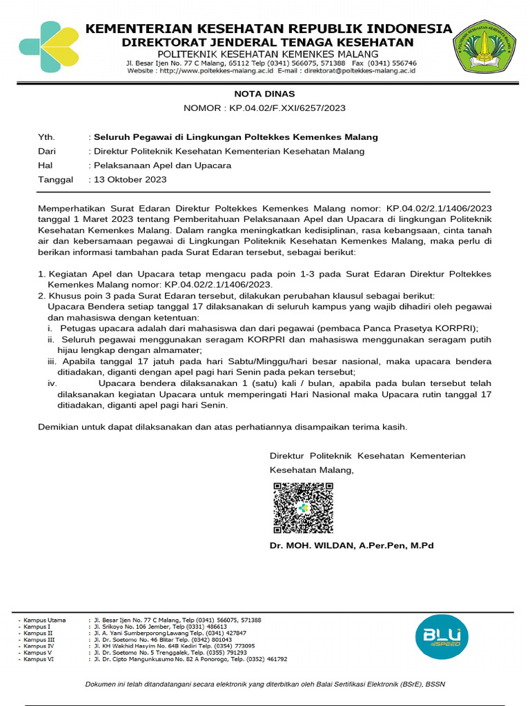 ND Apel Dan Upacara | PDF