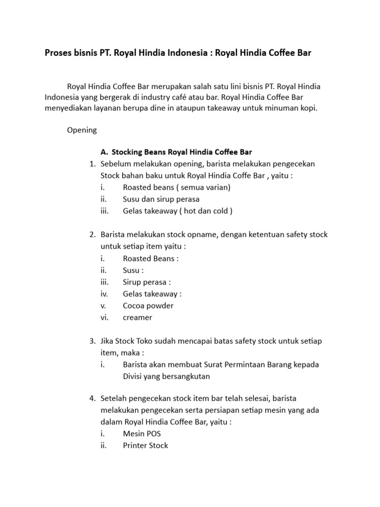 Proses Bisnis BAR | PDF