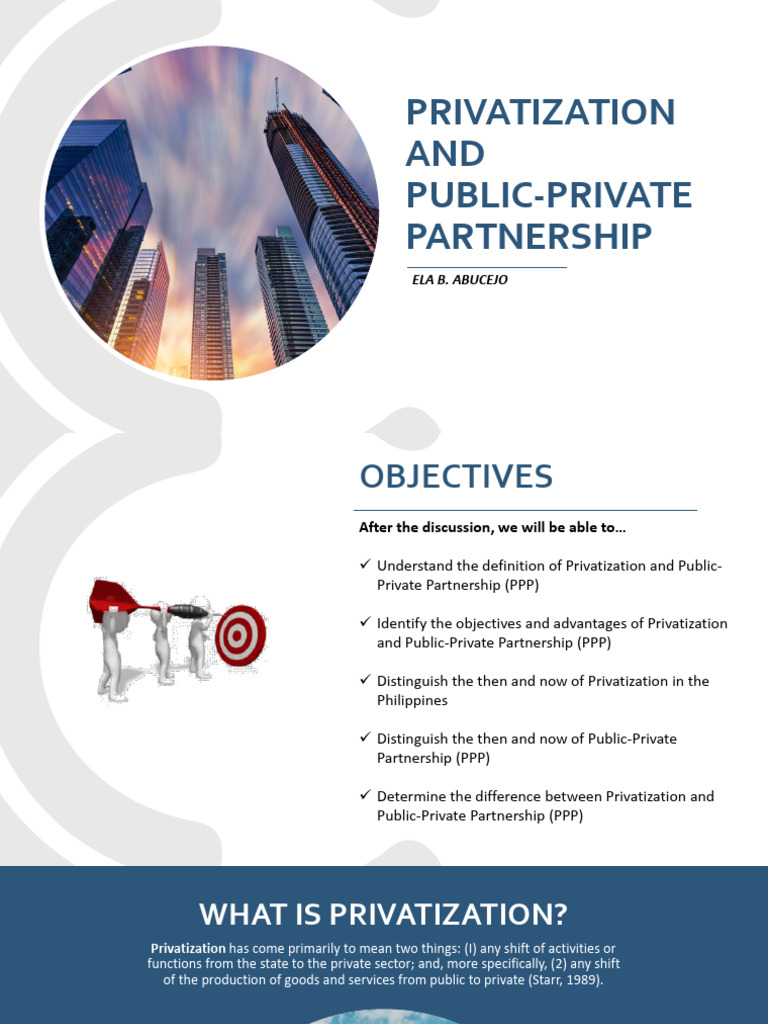 1. Abucejo Report | PDF | Public–Private Partnership | Privatization