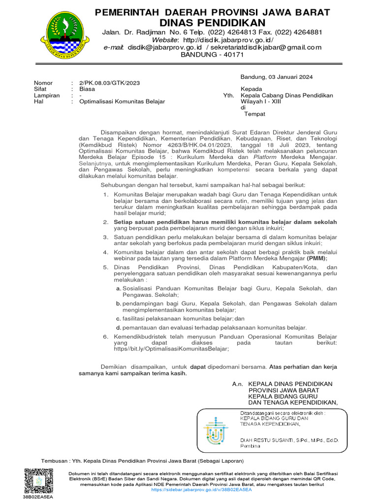 Surat Edaran Surat Edaran 04012024124746 | PDF