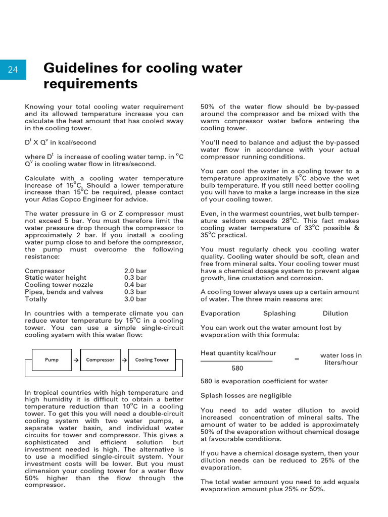 Cooling Water Requirements Guidelines | PDF | Water | Chemistry
