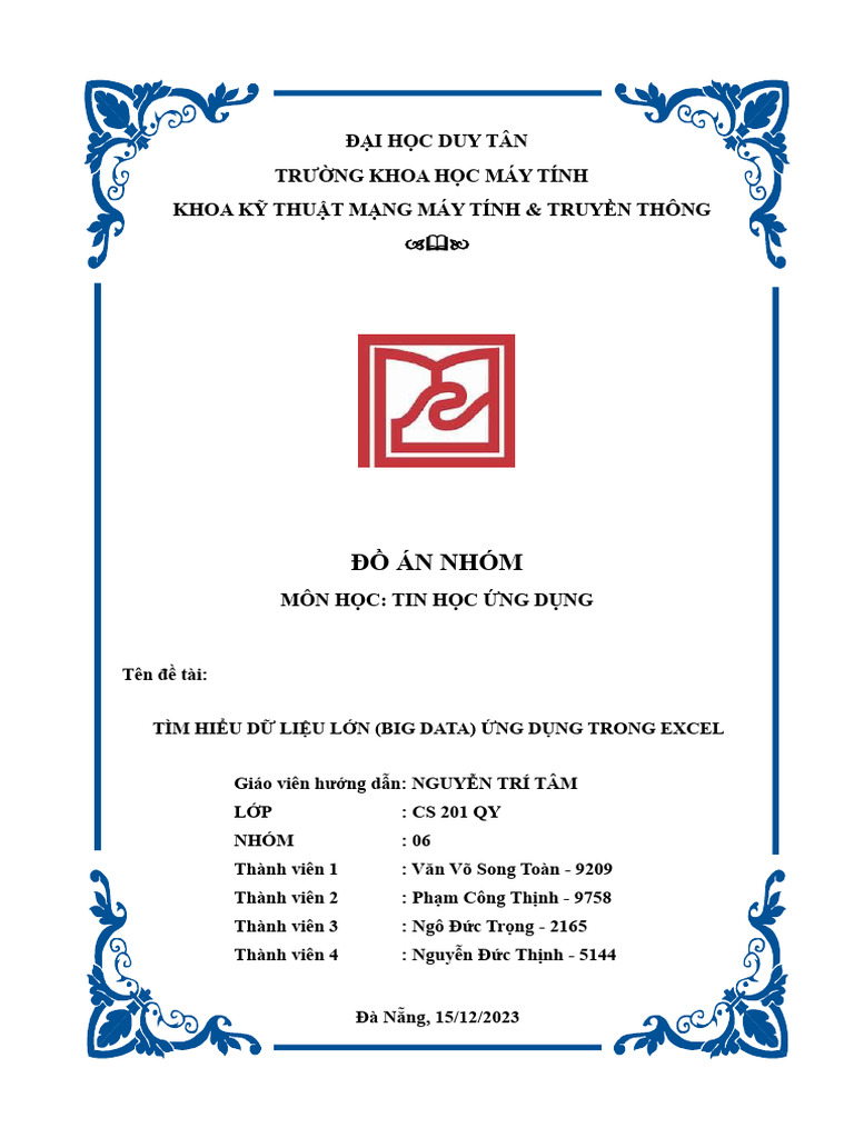 Đ Án Nhóm 6 | PDF